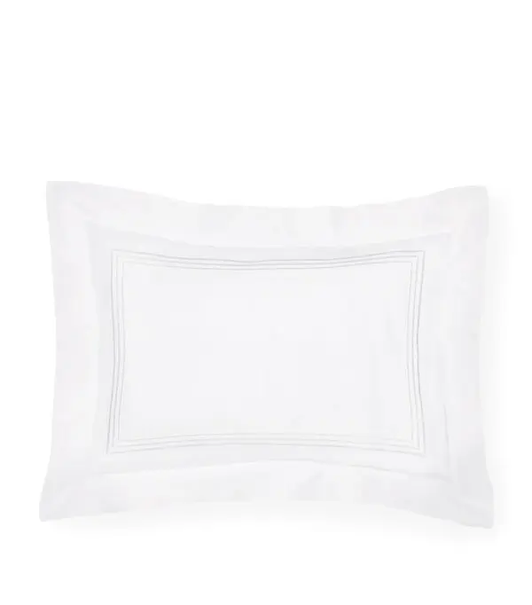 PRATESI Tre Righe Oxford Pillowcase - White