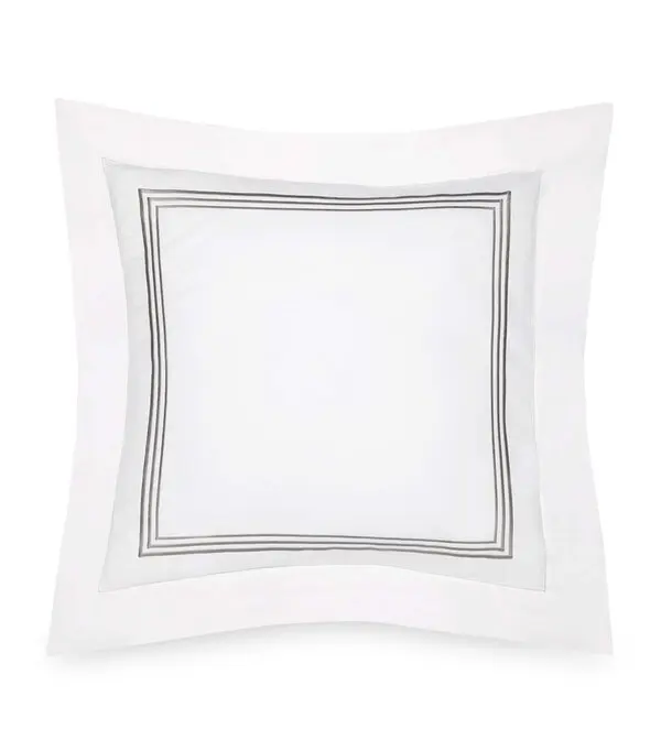 PRATESI Tre Righe Square Oxford Pillowcase - Grey