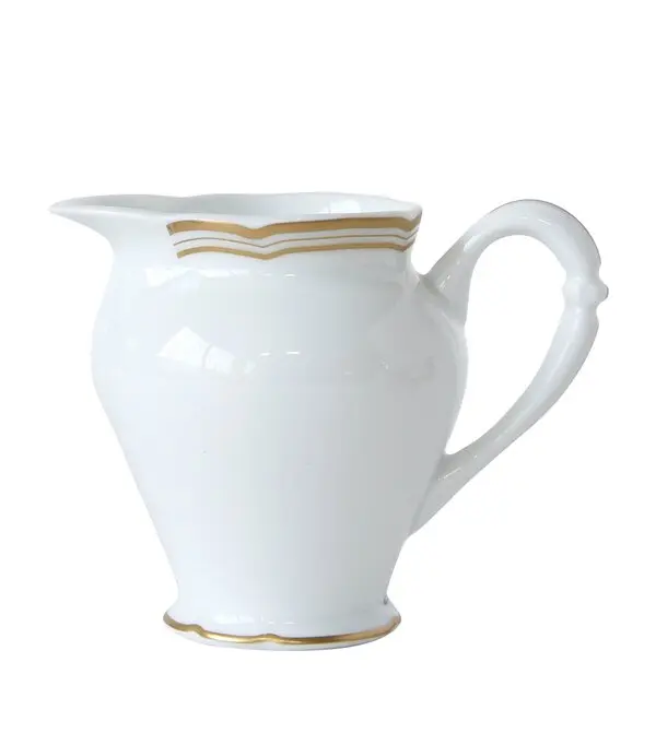 Bernardaud Porcelain Pompadour Cream Jug - Gold