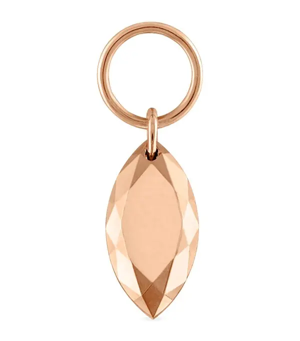 MARIA TASH Faceted Marquise Charm - Rose Gold