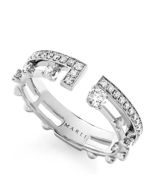MARLI NEW YORK Gold And Diamond Avenues Index Ring - White