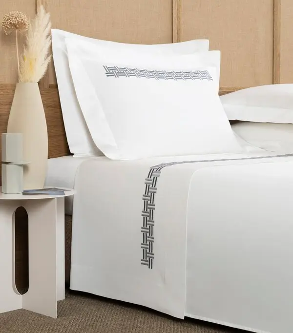 Frette Basket Weave Super King Sheet Set - Blue
