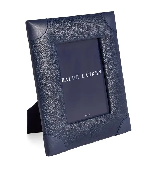 Ralph Lauren Leather Ryan Photo Frame - Navy | Editorialist