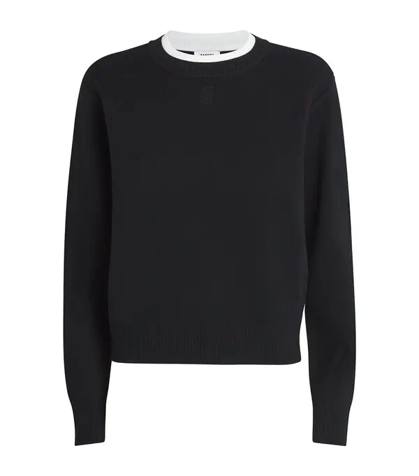Sandro Wool-blend Crewneck Sweater - Black