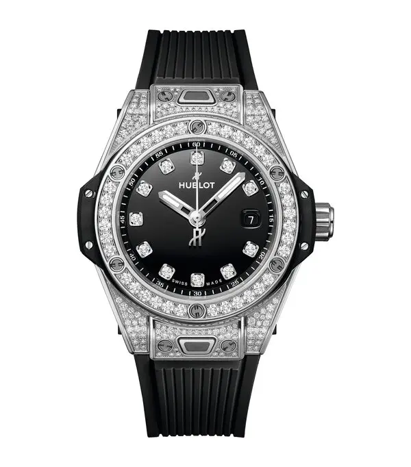 HUBLOT Stainless Steel And Pavé Diamond Big Bang One Click Watch