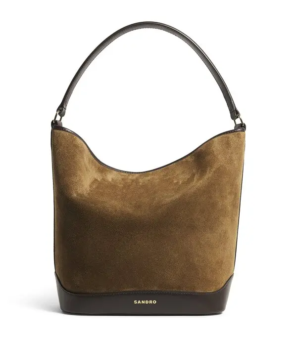 Sandro Suede-leather Bucket Bag