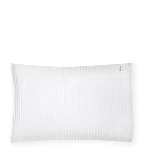 PRATESI Raso Rigato Bolster Pillowcase - White