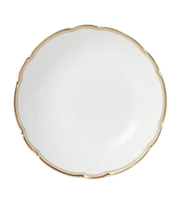 Bernardaud Porcelain Pompadour Soup Bowl - Gold