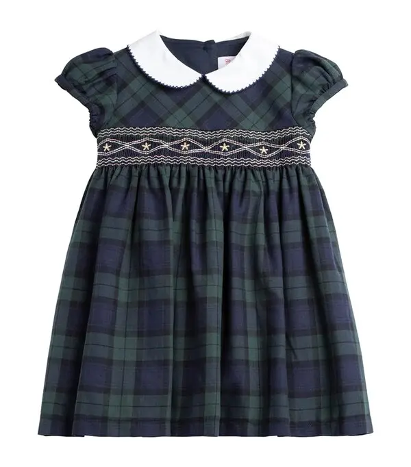 open lace back dress Princess Charlotte Heirloom Blue Smocked Dress 8Y