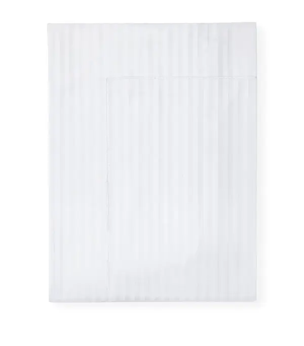 PRATESI Raso Rigato Super King Flat Sheet - White