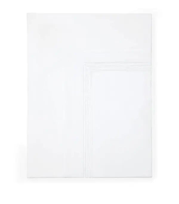 PRATESI Tre Righe King Flat Sheet - White