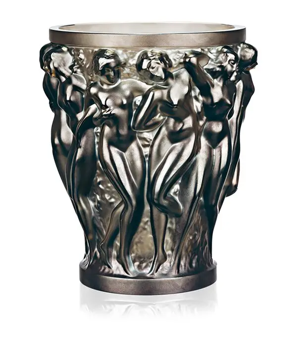 Lalique Small Bacchantes Vase - Brown