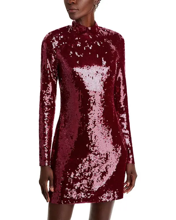 Veronica Beard Sylee Sequined Dress - Wine