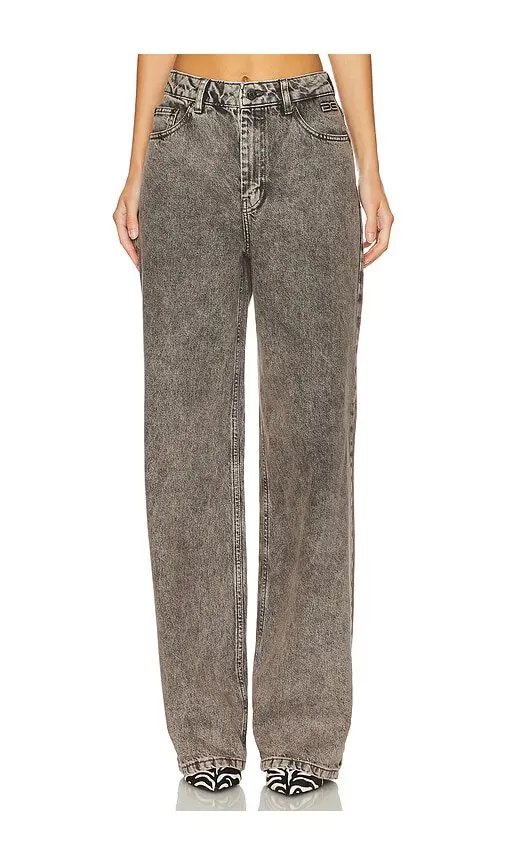GESTUZ Brenda Wide Leg Jeans - Grey Brown Wash