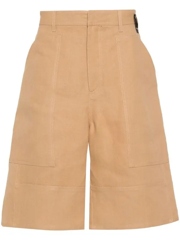 Fendi Canvas Bermuda Shorts - Beige