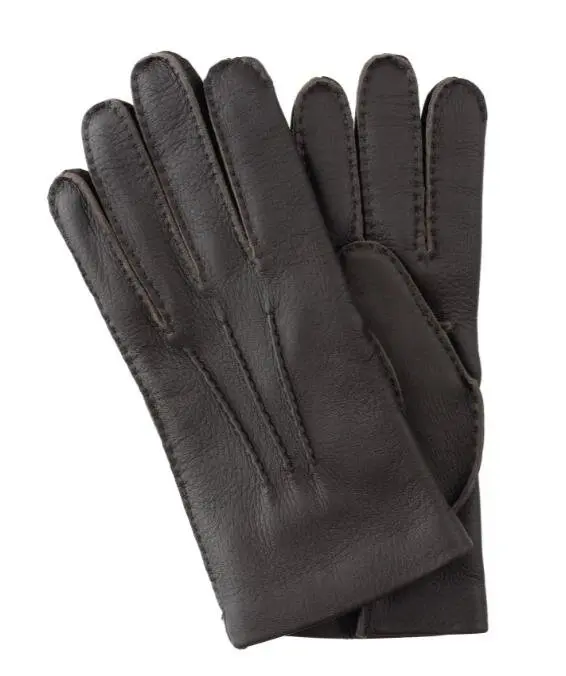 MARIO PORTOLANO Leather Gloves - Brown