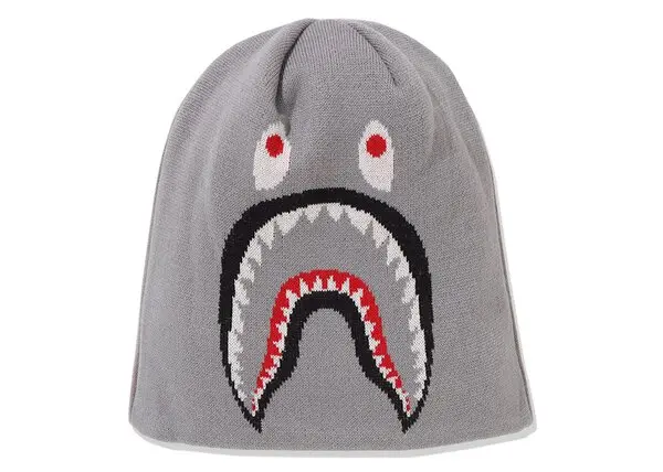 BAPE 2nd Shark Knit Cap - Grey