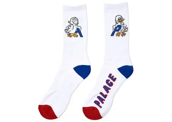 PALACE Duck Out Crew Socks - White