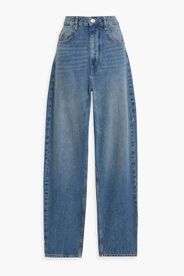 MARANT ETOILE Corsy High-rise Tapered Jeans - Mid Denim