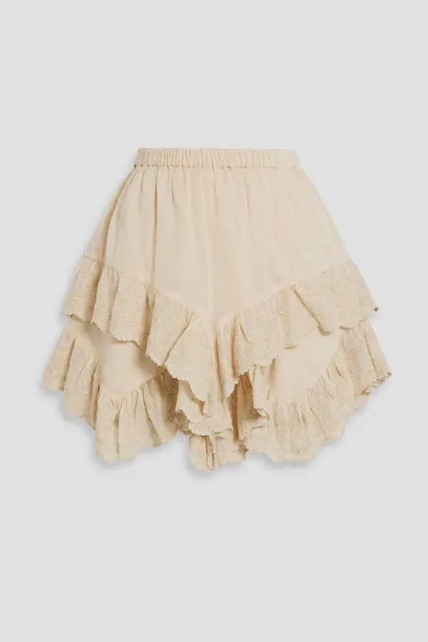 MARANT ETOILE Locadi Cotton-gauze Shorts - Ecru