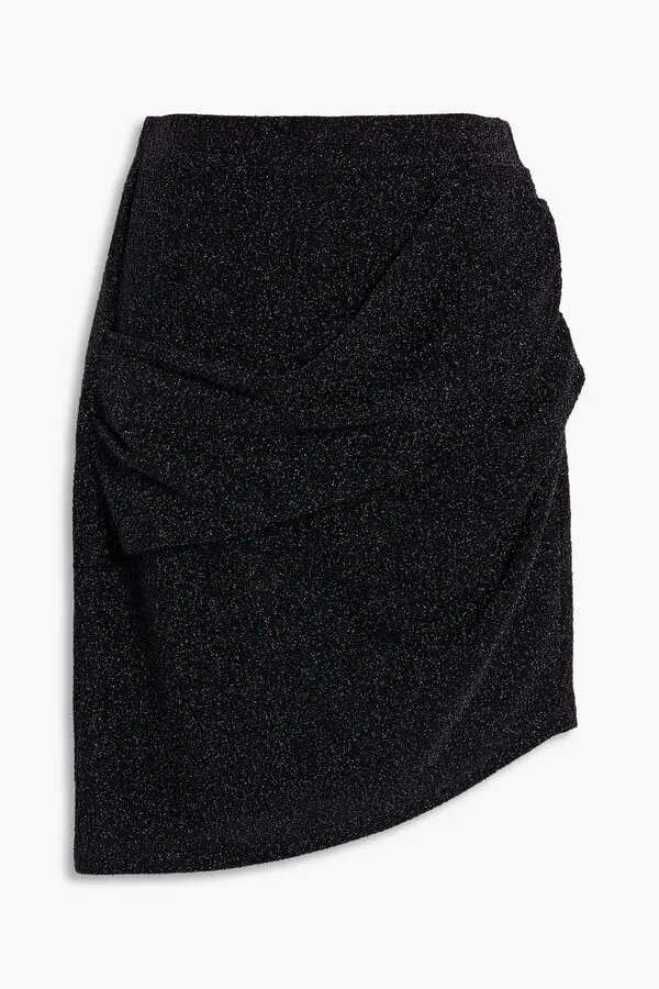 IRO PARIS Licia Ruched Metallic Mini Skirt