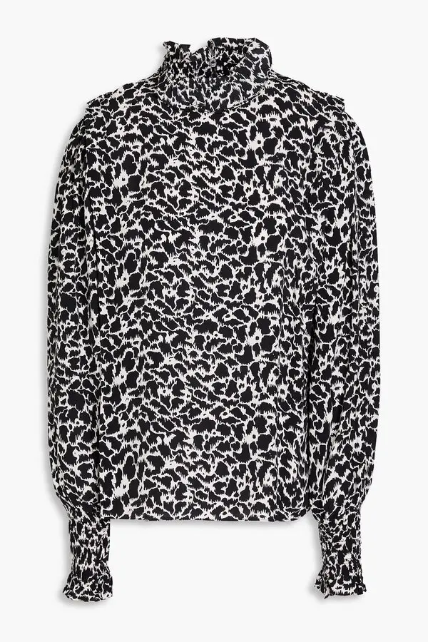 MARANT ETOILE Yoshi Printed Turtleneck Top