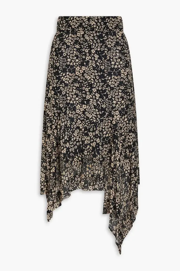 MARANT ETOILE Eda Printed Georgette Midi Skirt