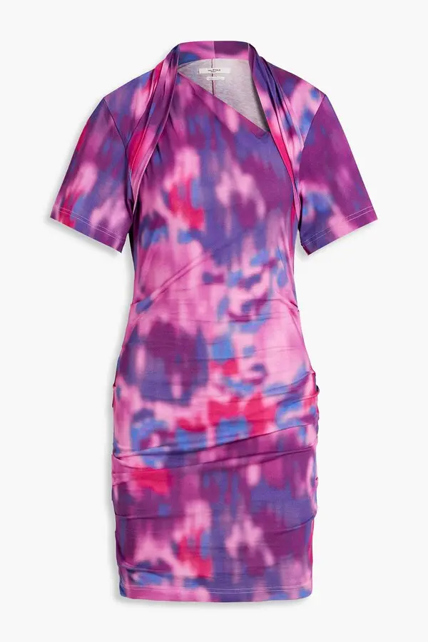MARANT ETOILE Zendaya Ruched Printed Mini Dress