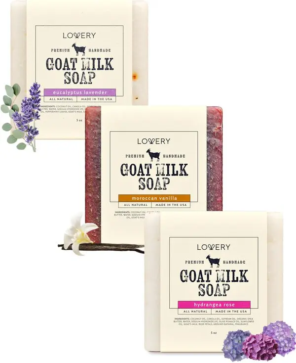 LOVERY 3-pc. Goat Milk Soap Bars Set