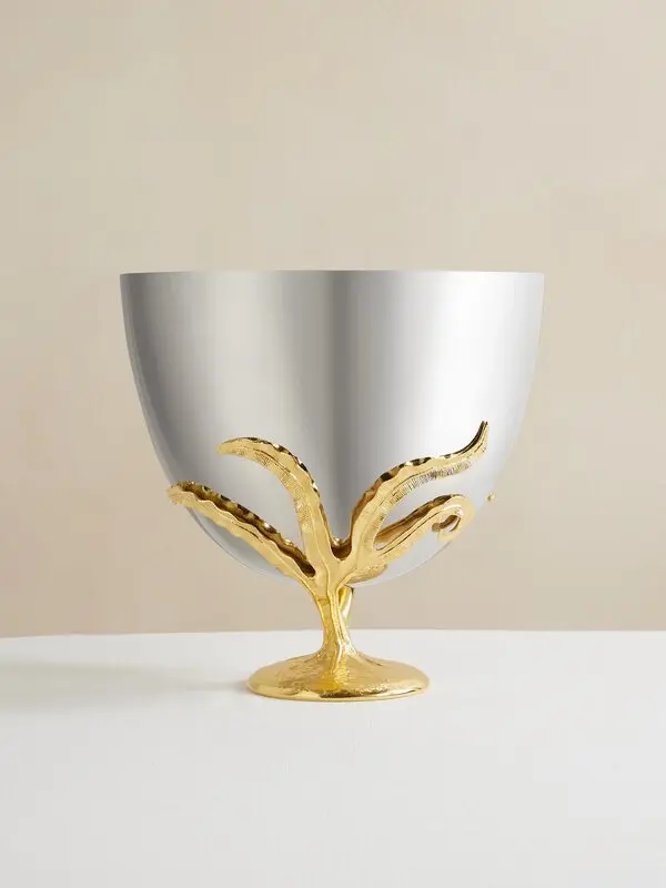 L'Objet Fern Gold-plated And Stainless Steel Champagne Bucket - Silver