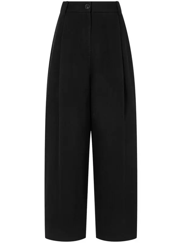 STUDIO TOMBOY Pintuck-detail Trousers - Black