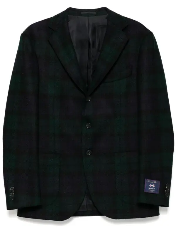 MAN ON THE BOON. Plaid Single-breasted Blazer
