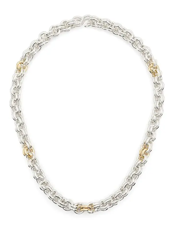 OUIE 14k Yellow Gold Keychain Necklace - Silver