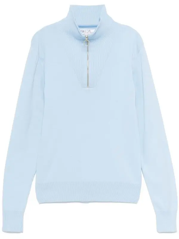 AGNÈS B. Knitted Half-zip Jumper