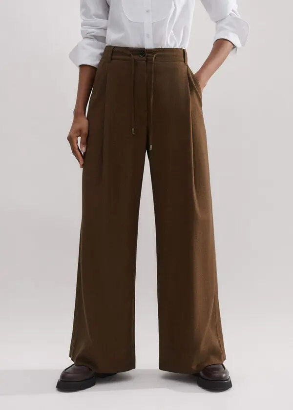 ME+EM Relaxed Drawcord Trousers - Camel