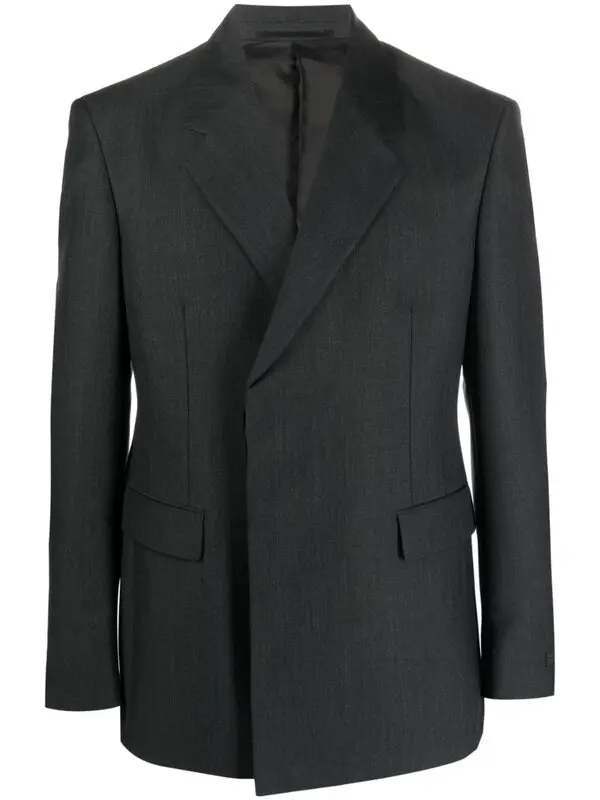 Prada Logo-patch Single-breasted Blazer