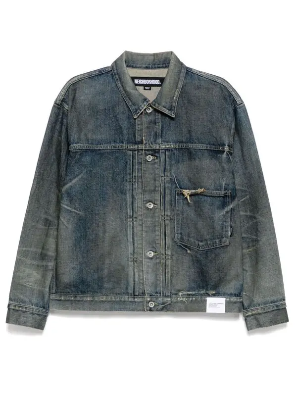 Neighborhood Washed Denim Jacket In Blue - 55% Off | Editorialist