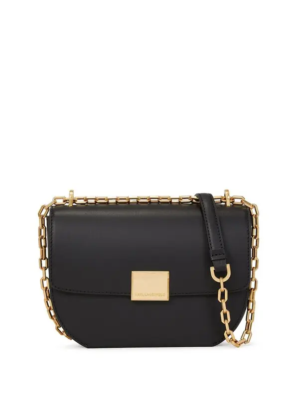 Karl Lagerfeld K/forever Leather Crossbody Bag - Black