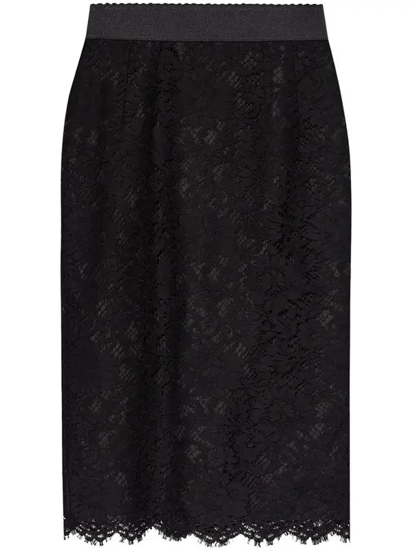Dolce & Gabbana Lace-panel Midi Skirt