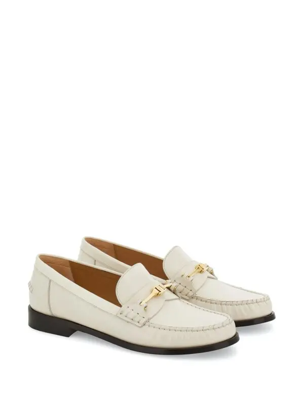 FERRAGAMO Vara Loafers - White