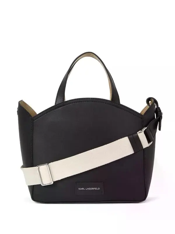 Karl Lagerfeld K/circle Perforated-logo Tote Bag - Black