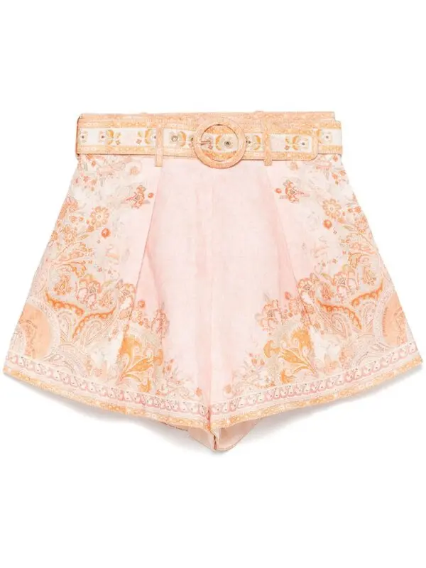 Zimmermann Acacia Printed Shorts - Neutrals
