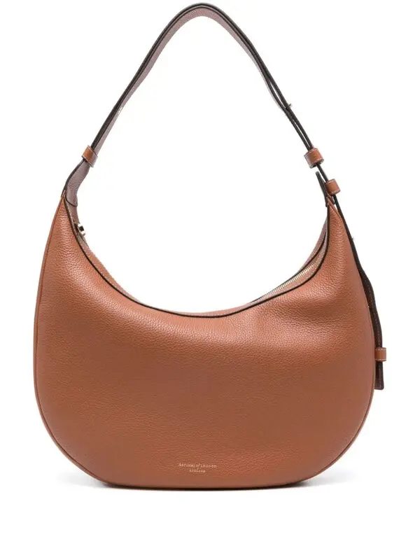 ASPINAL OF LONDON Hudson Crescent Shoulder Bag - Brown
