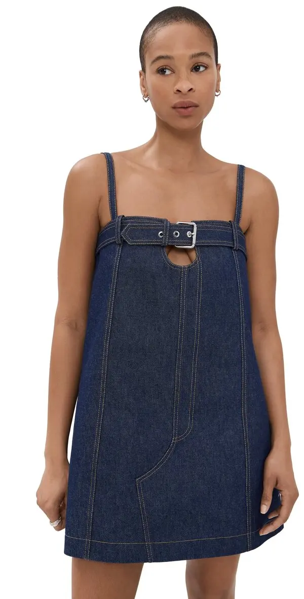 white christmas dresses Dylan Pleat Sleeve Boxy Dress (Fresh Indigo) main image 0