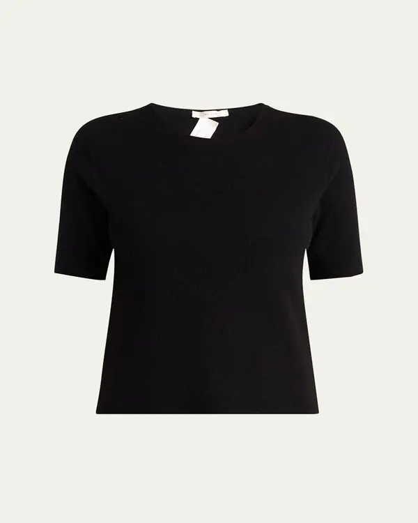 THE ROW Ipar Short Sleeve Top - Black