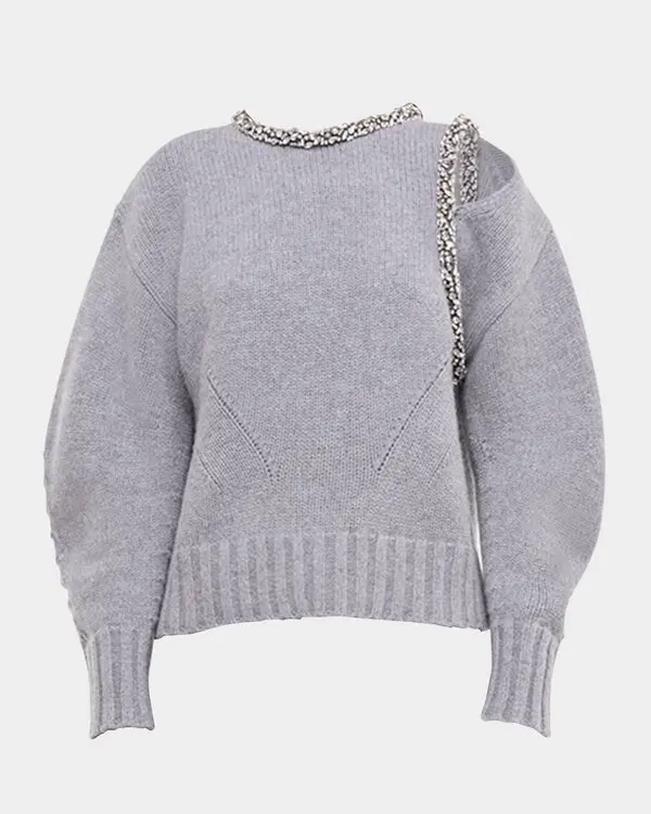 Simkhai Monroe Embellished Wool-cashmere Sweater