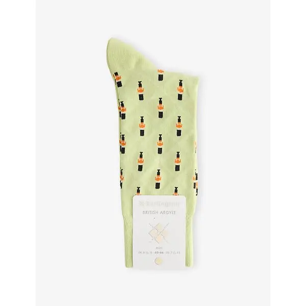 BURLINGTON Guard Stretch-cotton And Polyamide Socks - Lemon