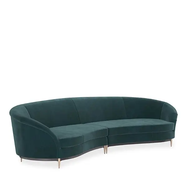 CARACOLE Three's Company 2 Piece Sectional - Black/peacock