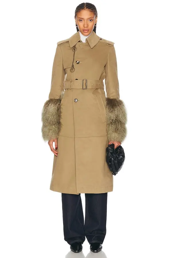 Burberry Belted Long Coat - Mountain