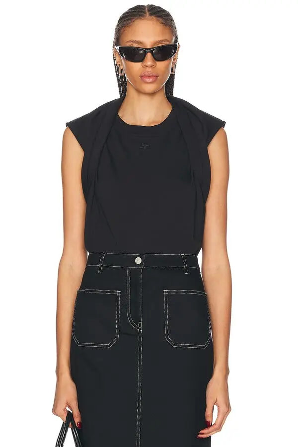 COURREGES Multi-styling Tank Top - Black